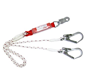 SWELOCK" K646-1 Twin Absorbing Lanyard (2m) with 2 x L