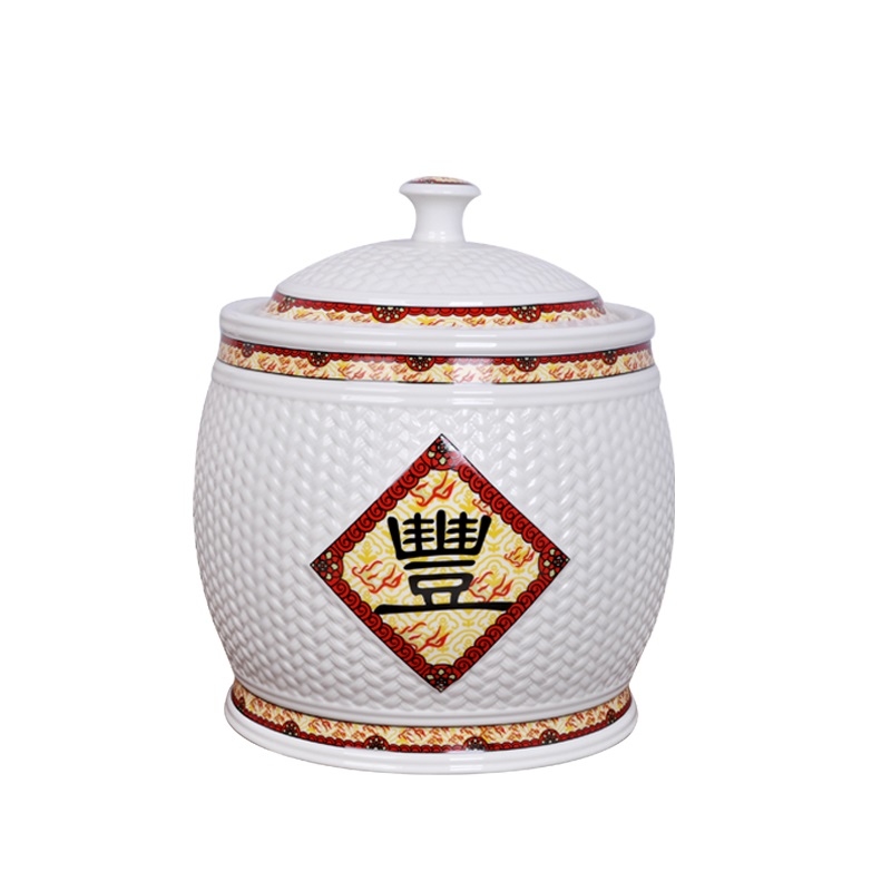 10kg/12.5kg/15kg Porcelain Rice Bucket
