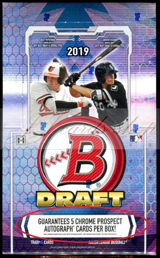 MLB 2019 Bowman Draft SUPER JUMBO 棒球卡 卡盒 ( 每盒 平均有 5張簽名卡