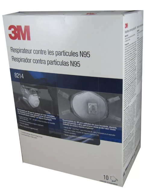 3M" 8214 N95 Particulate Respirator with Faceseal and N