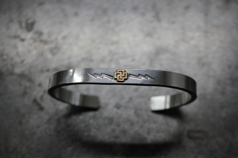 FCB-39/K18 7mm flat bangle/LC/thunder / K18