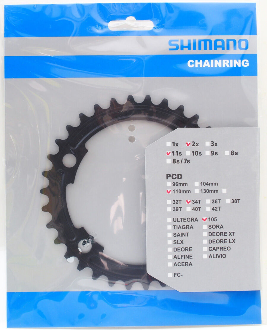 Shimano 105 FC-5800 Chainring 34T for 50-34T, Black, 11