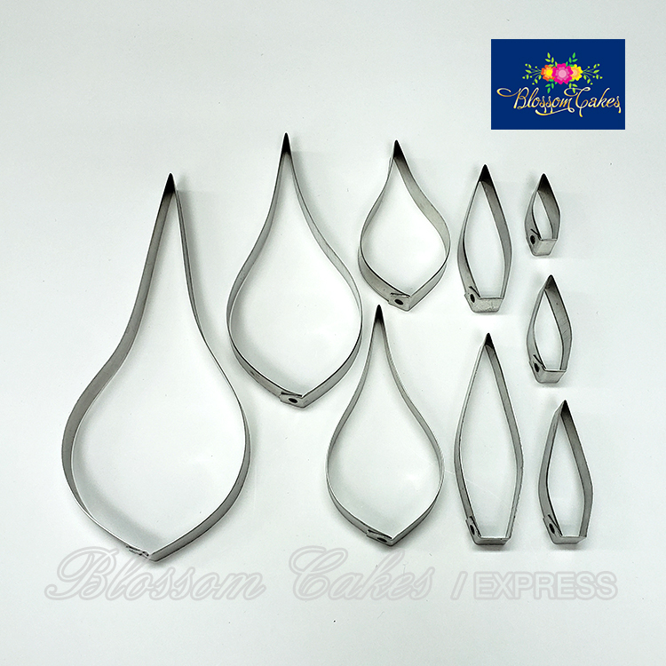 Climbing Lily Petal & Leaf Cutters, Set of 9