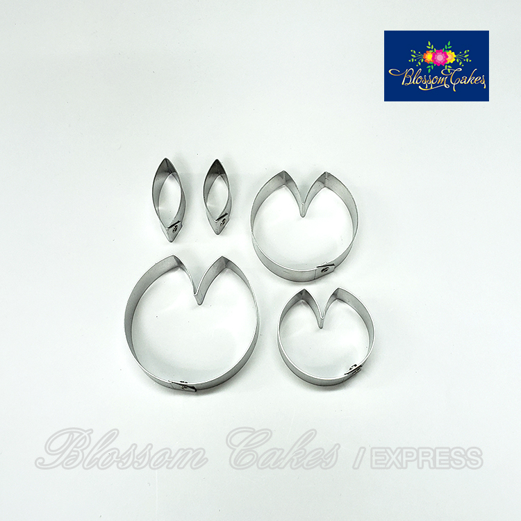 Water Lily Petal & Leaf Cutters, Set of 5