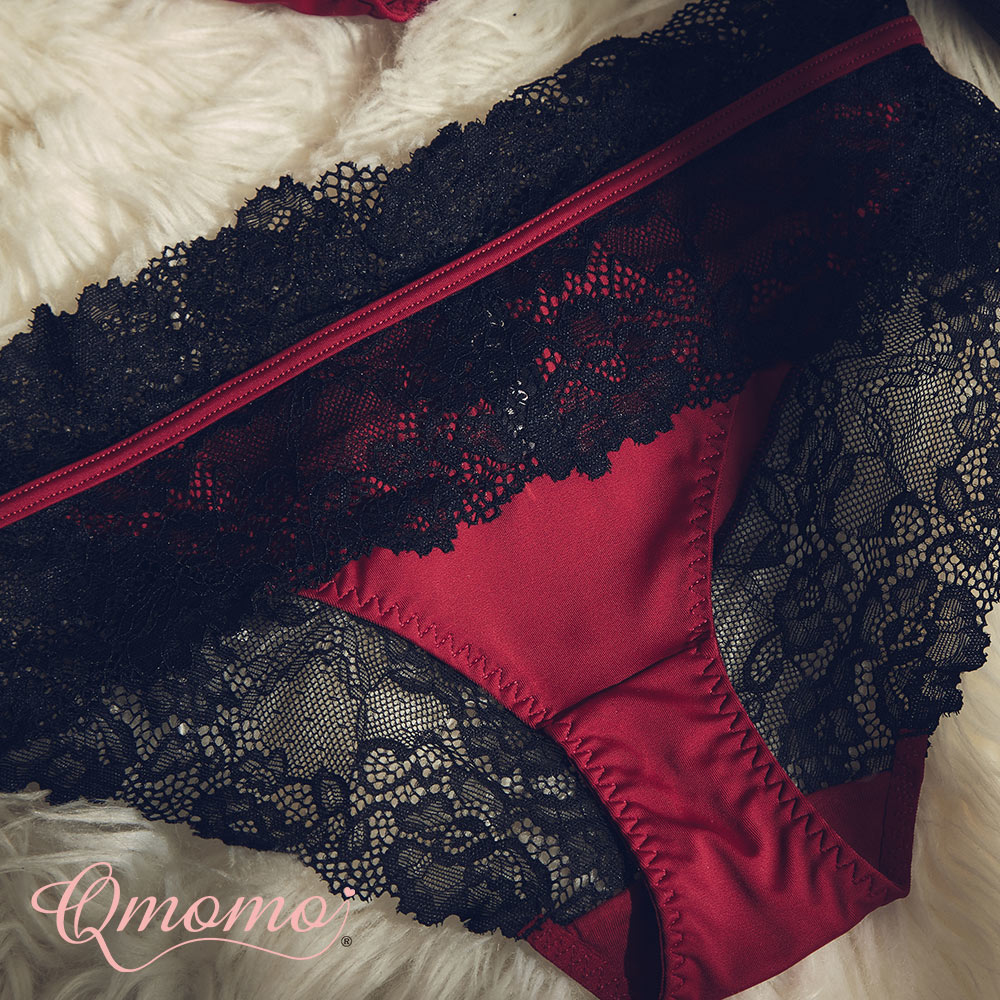 情趣内裤Qmomo【Cocoa Mousse】sexy lase hipsters (4 Colors)