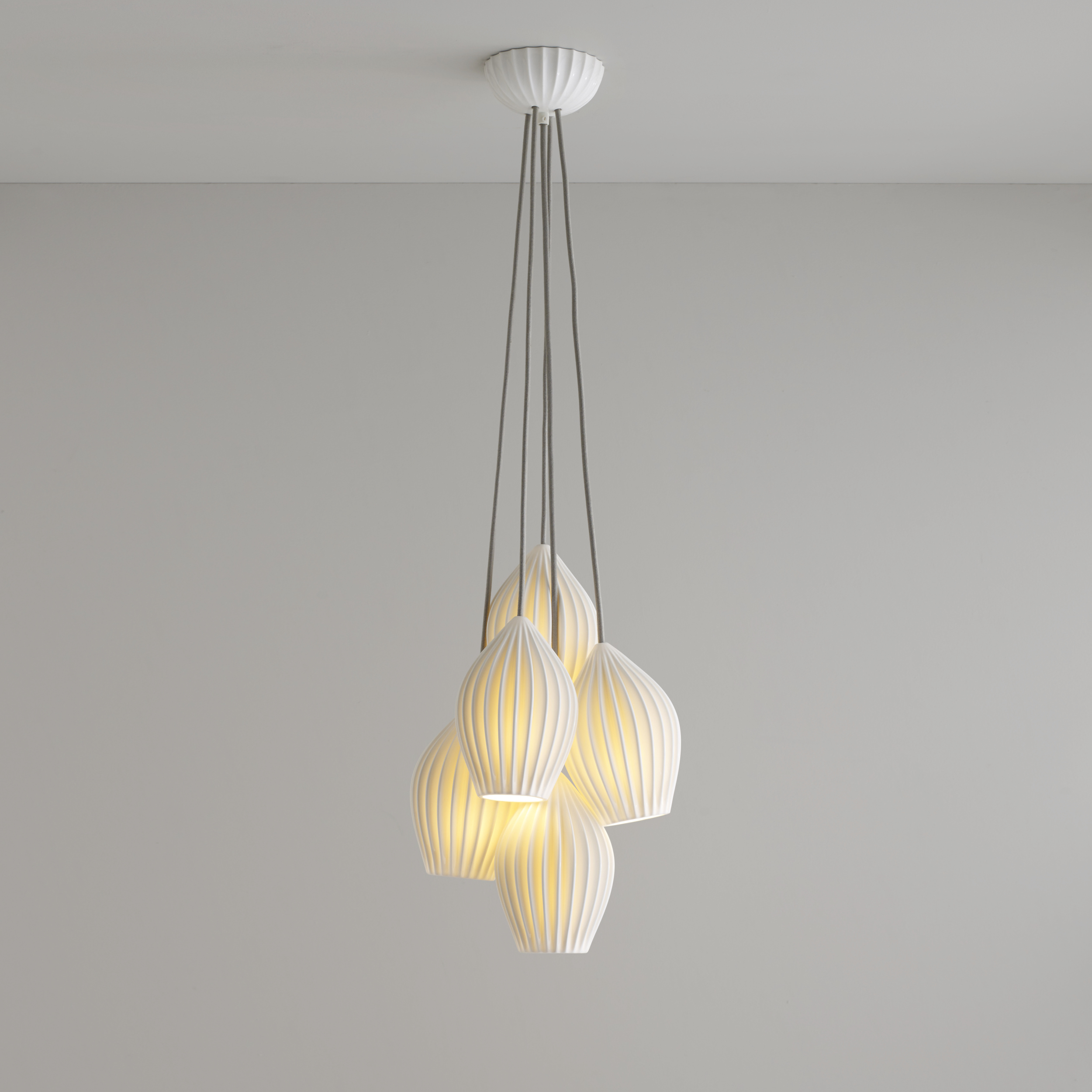 Fin Grouping Pendant Light of Five