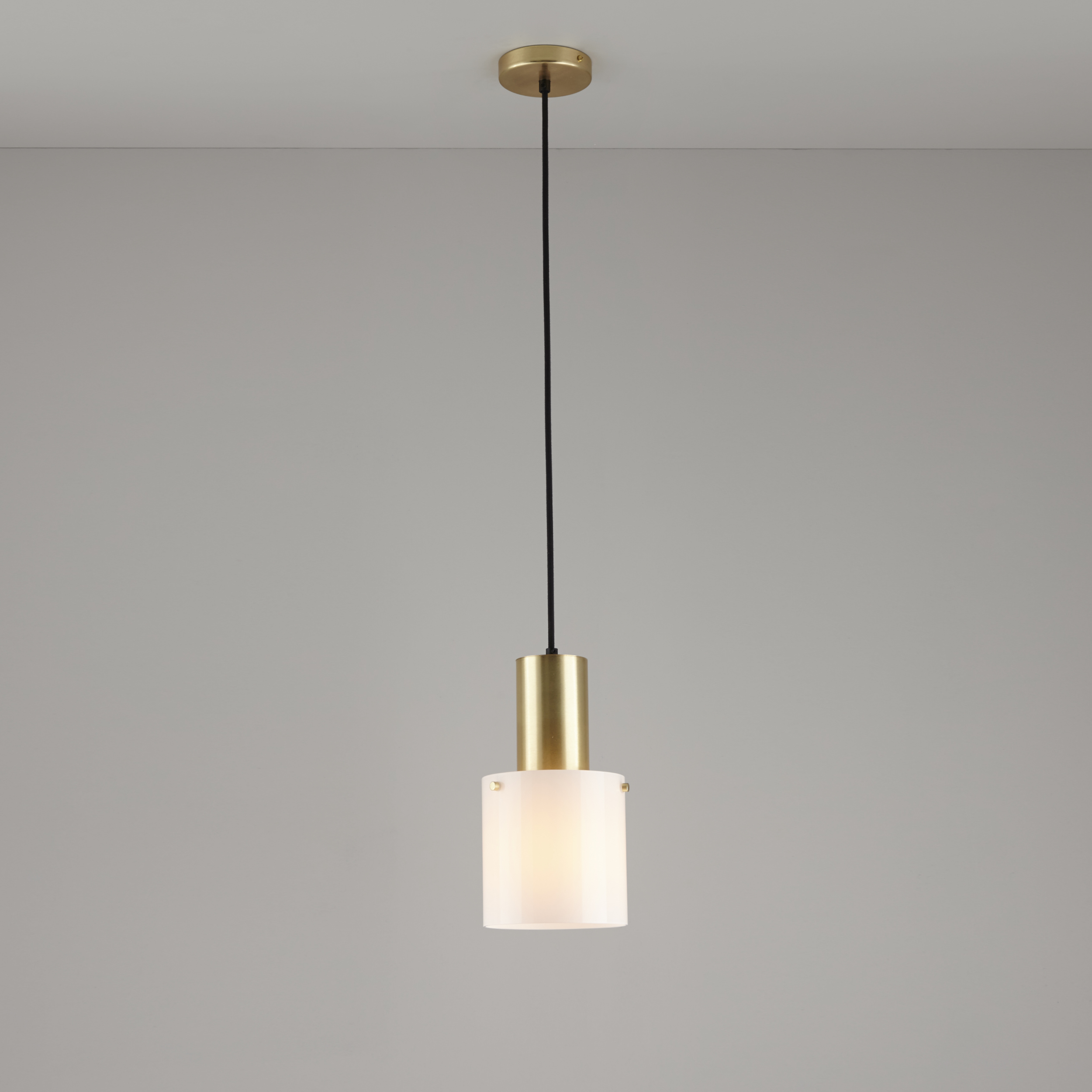 Walter Pendant Light - Size 1 (Opal and Brass)
