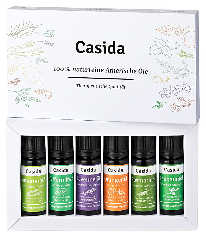 德國Casida天然精油套裝｜六款人氣香薰精油｜多功能舒緩放鬆提升專注
