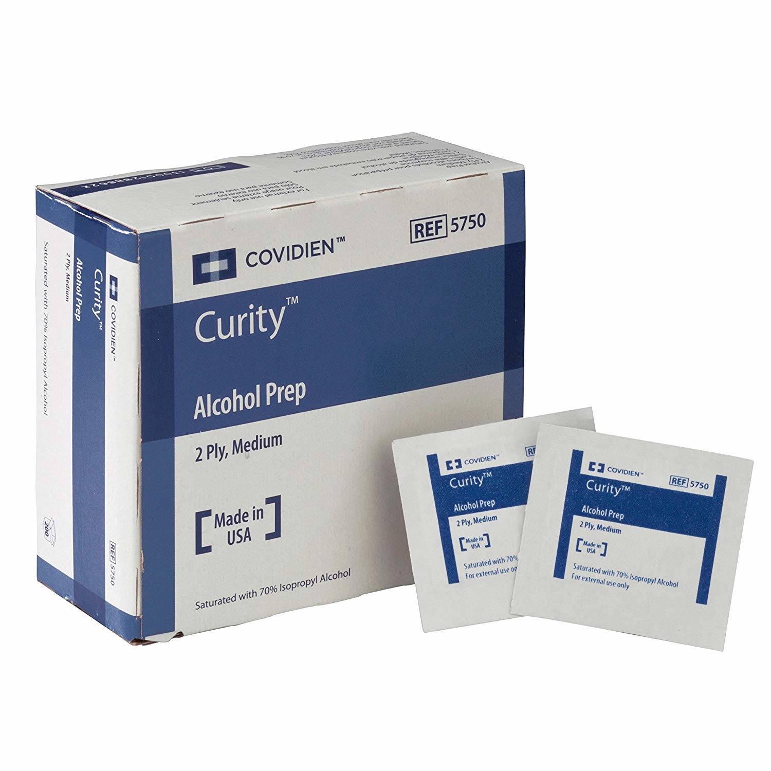 Covidien 5750 Curity Alcohol Prep, Sterile, Medium, 2-p