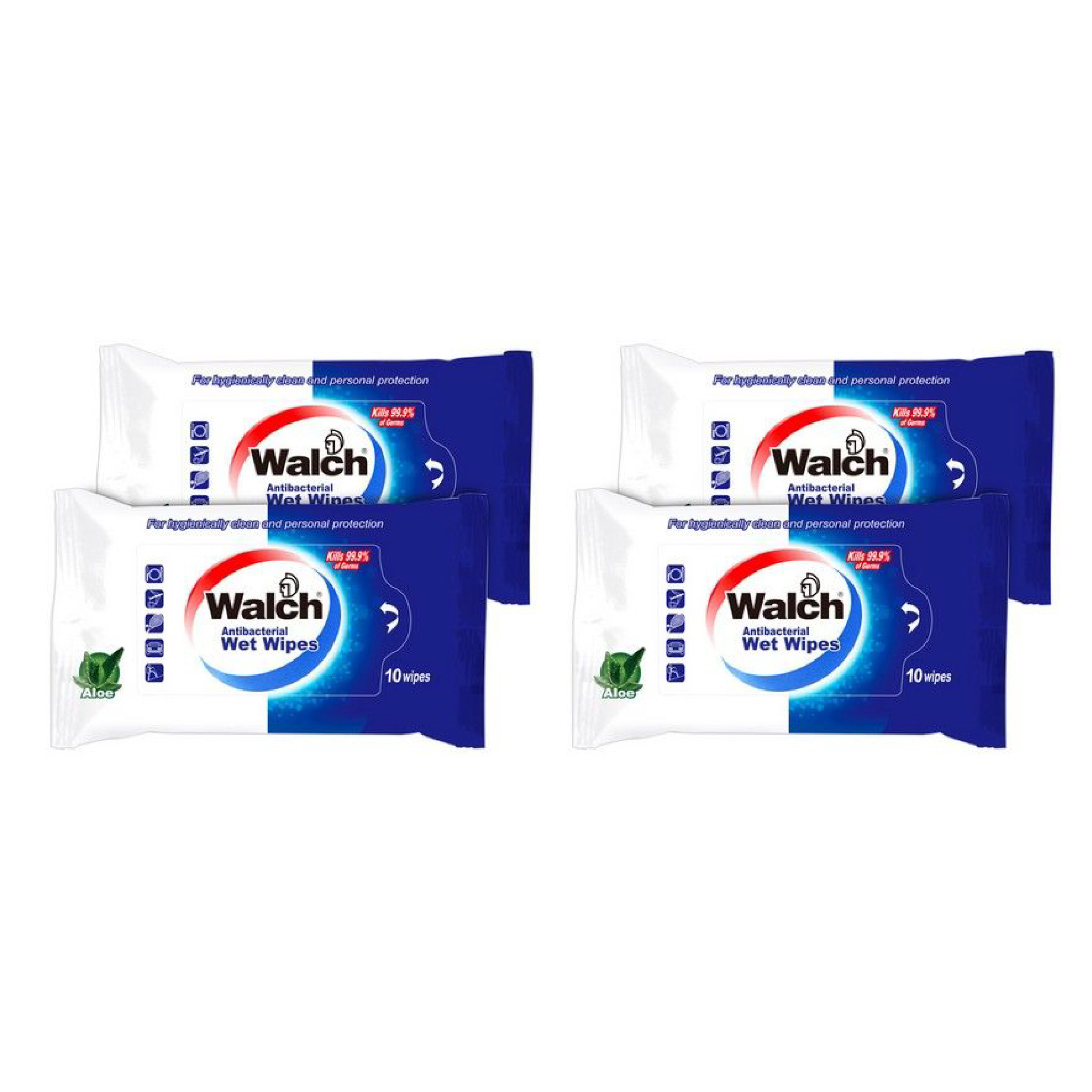 【Walch Anti-bacterial Wet Wipes 威露士 消毒濕紙巾 10片 x 4包】$35