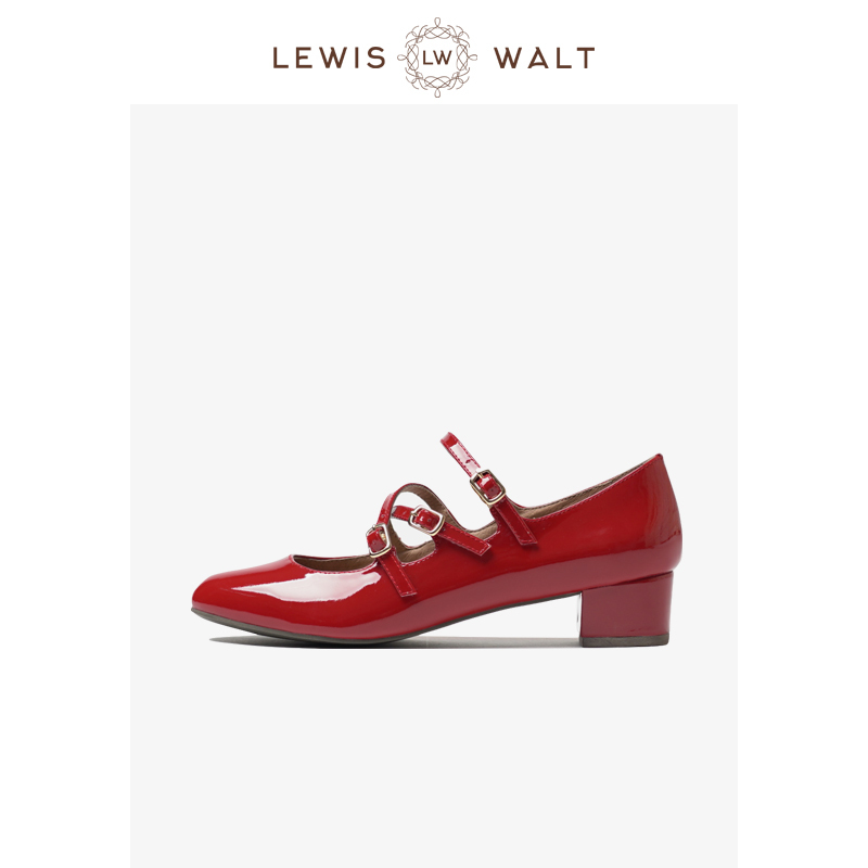 MARY JANE HEELS, RUBY PATENT