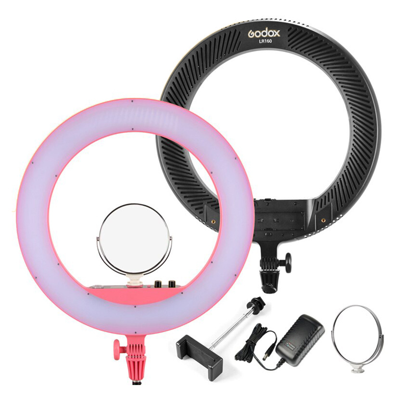 Godox 神牛 LR160 LED 雙色環形燈 粉紅 黑色 - Rainbow Store Camera