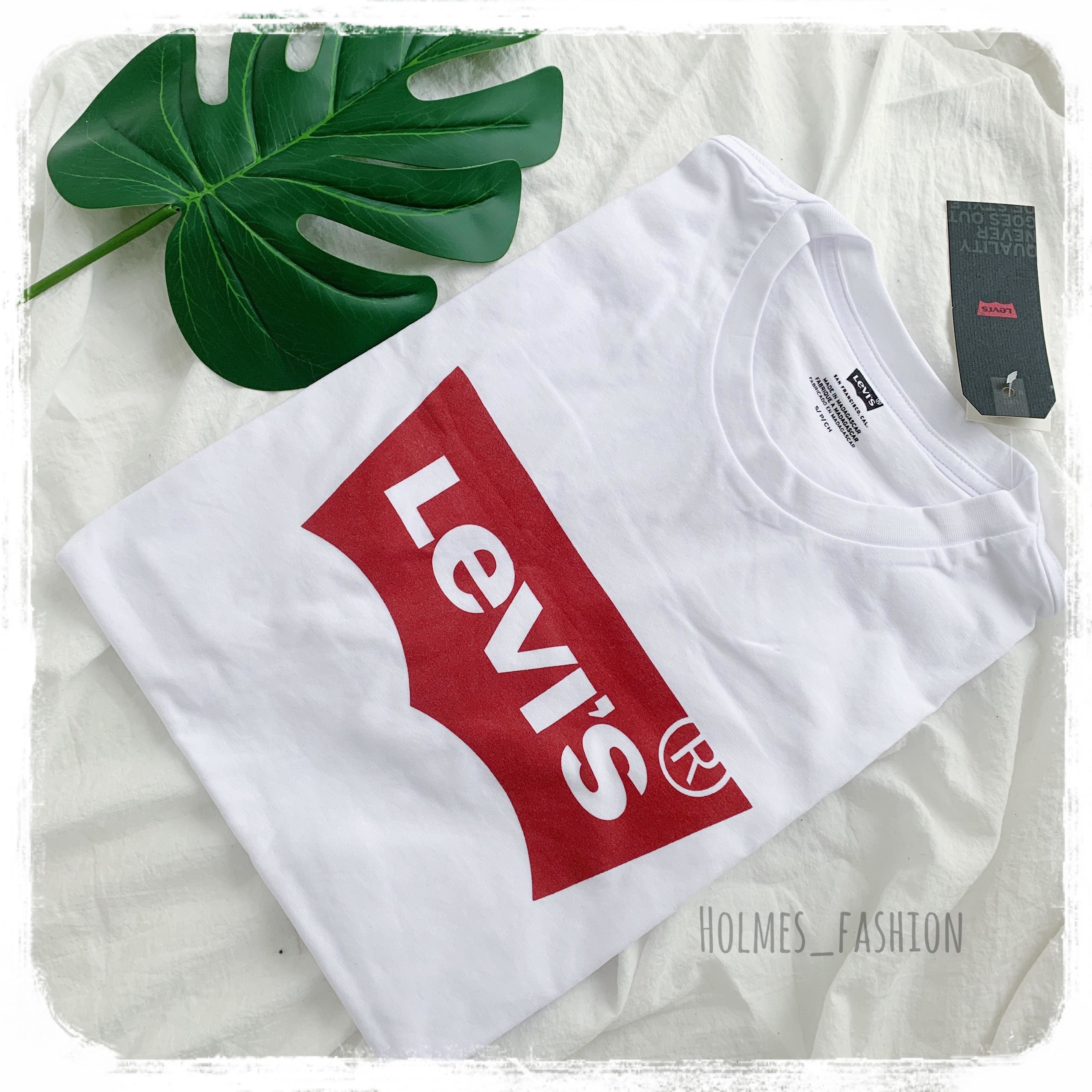 【Holmes】LEVI'S 經典白紅 LOGO 基本款短袖 (成人男版)