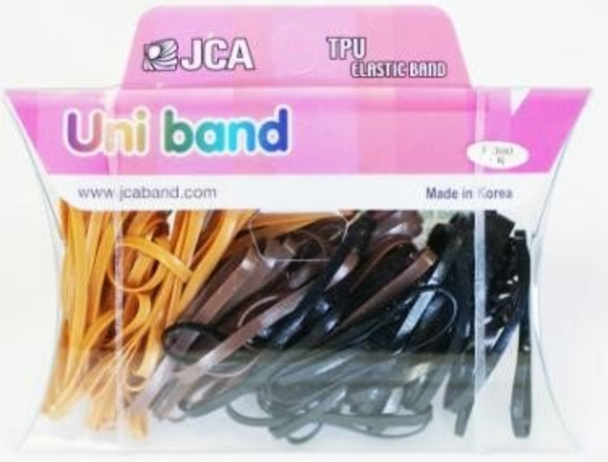 Uniband - 韓國簡約不傷髮高彈力橡皮筋_咖啡色
