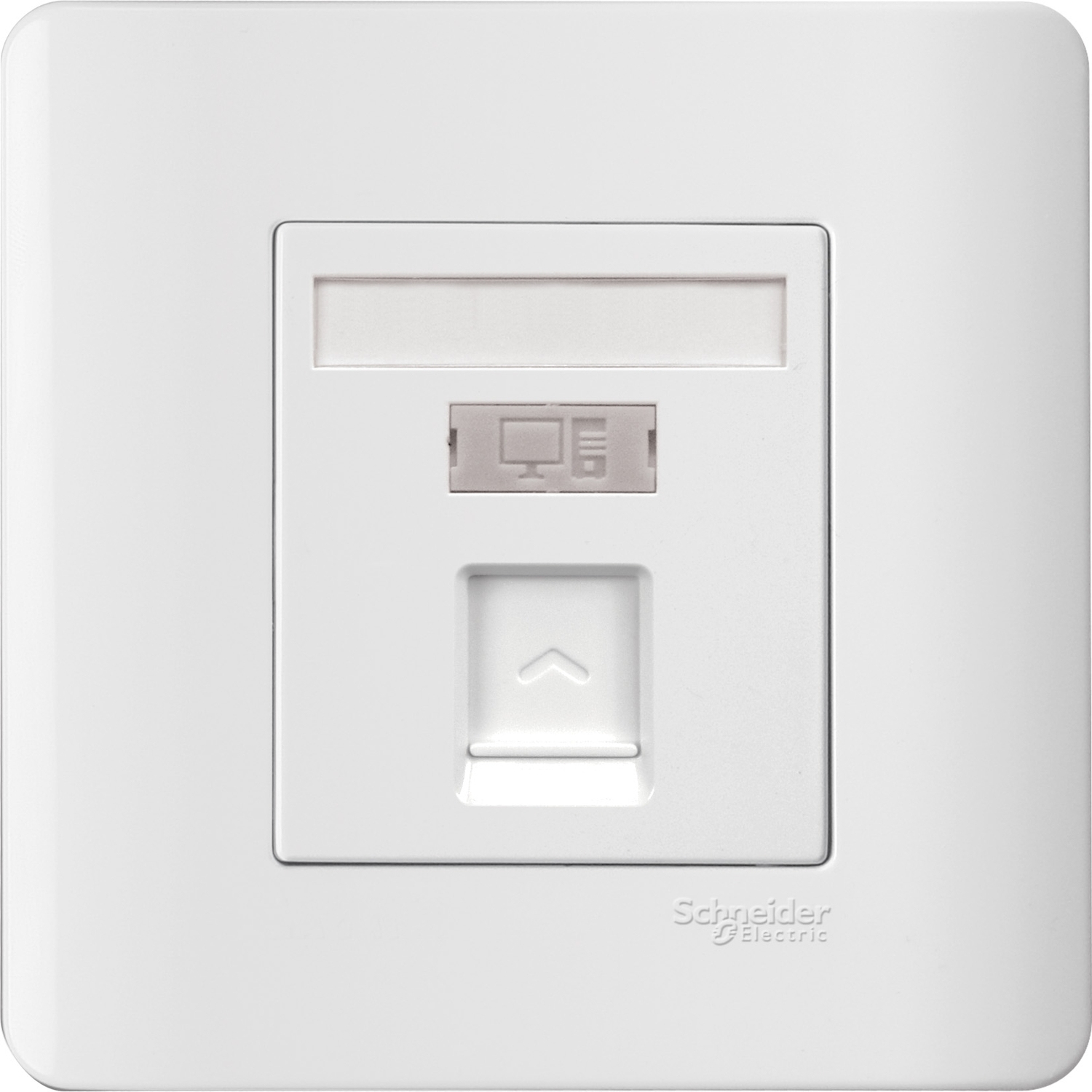 Schneider E8000 ZENcelo 1 Gang RJ45 Data Socket Cat. 5e