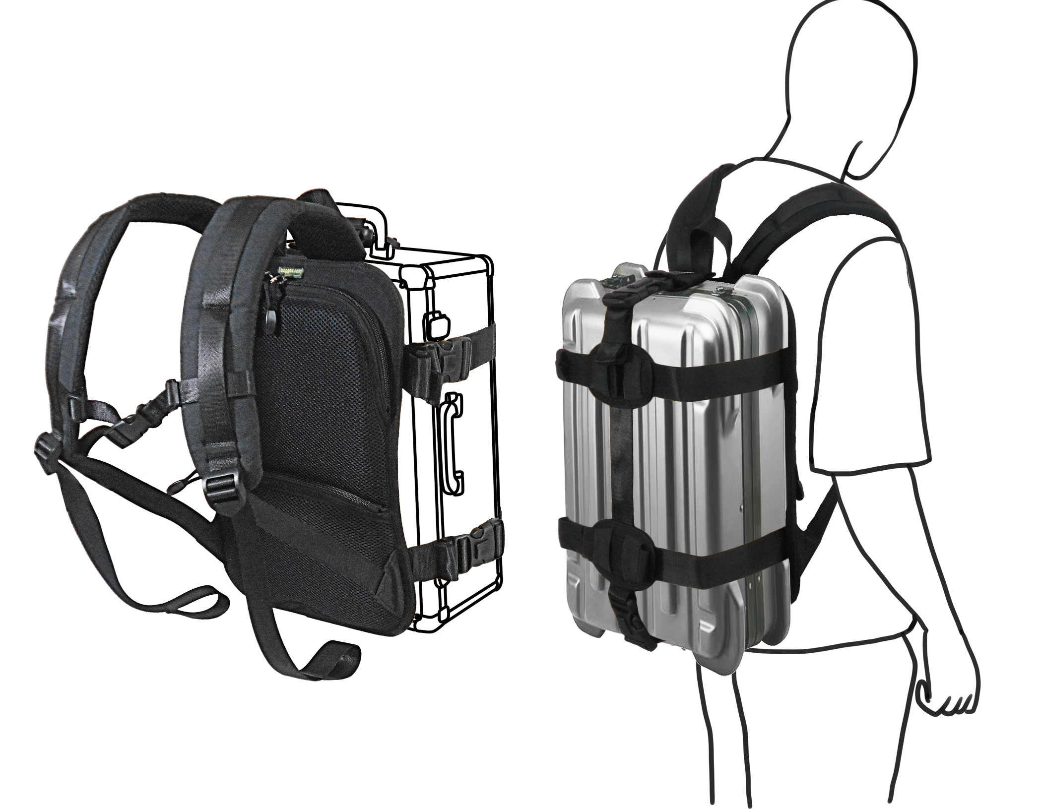 Backpack Carrying System with Adjustable Strap – ideal