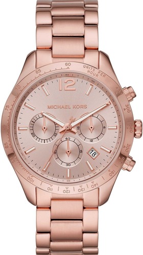 萬年鐘錶 Michael Kors / MK女錶 玫瑰金三眼女錶 MK6796