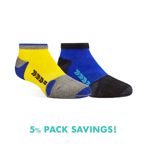 Men's BAREFOOT Running Ankle Socks: 2-Pack|CHEGO
