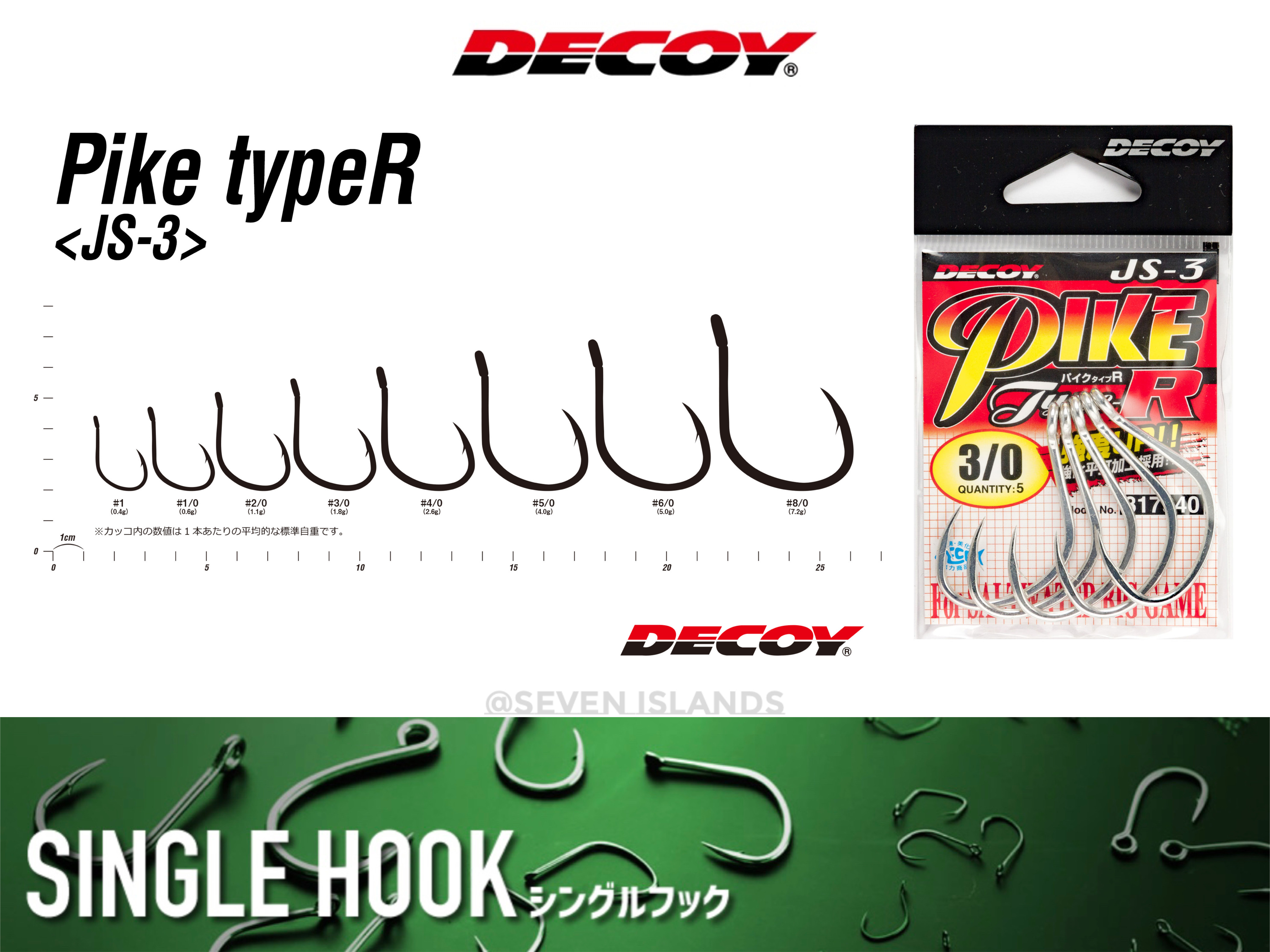 DECOY PIKE TYPE-R SINGLE HOOK JS-3