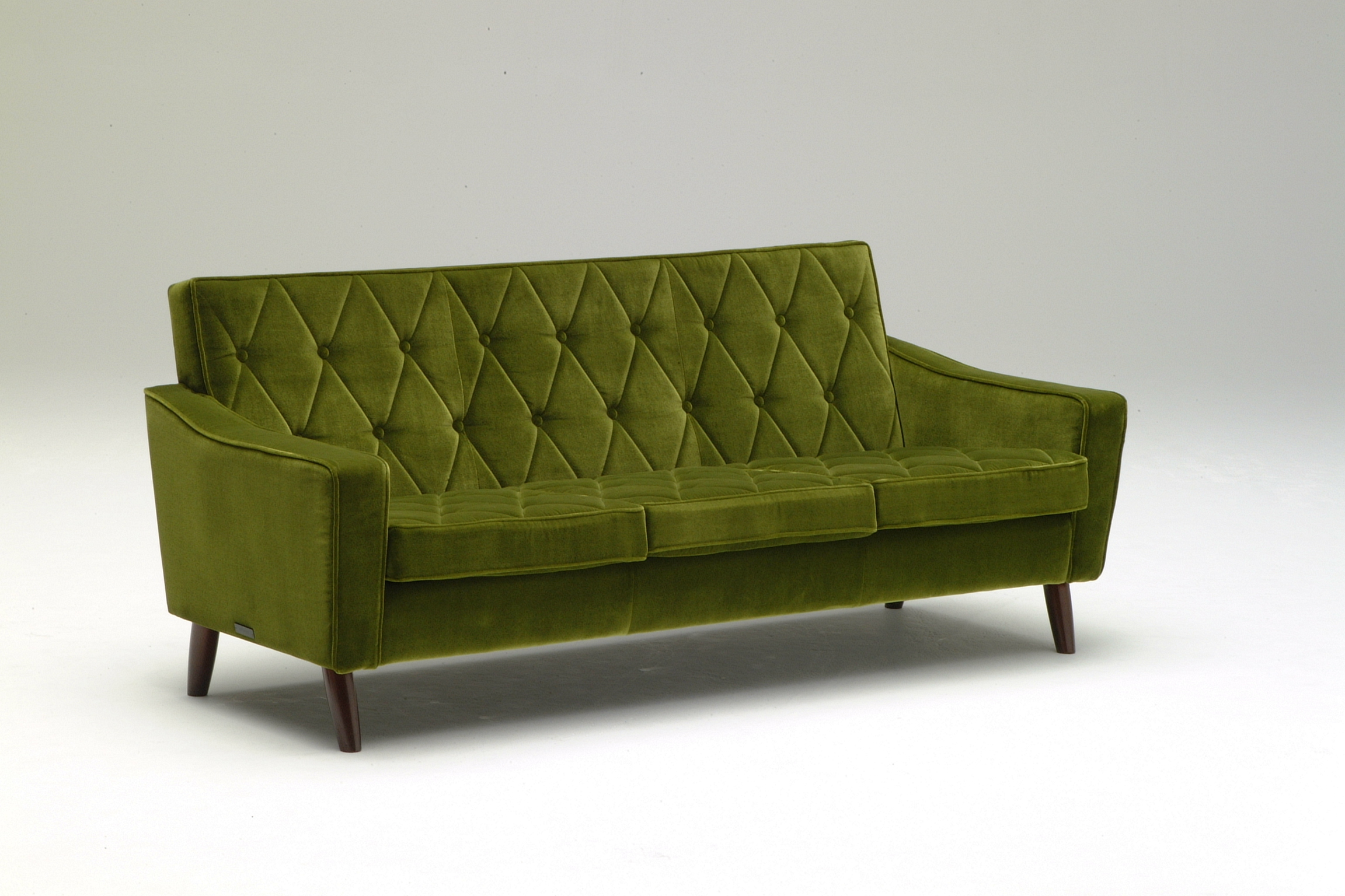 Karimoku60 Lobby Chair 三人綠絨布沙發