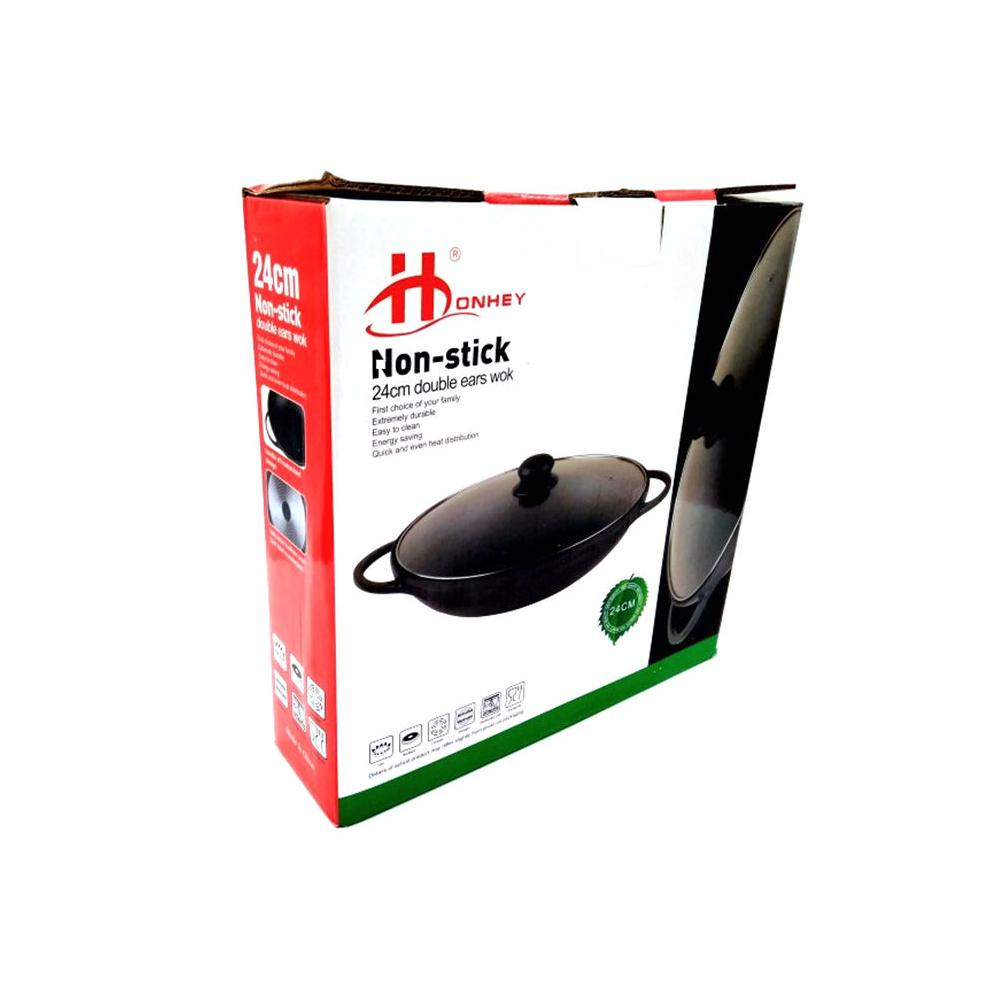 32cm Rim Non Stick Wok W/ Double Handle