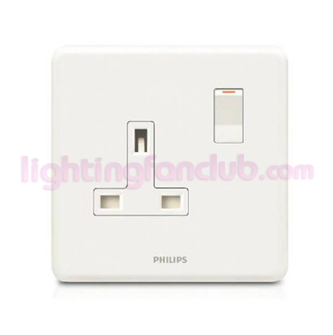 Philips Origamistyle 13A 250V 1 Gang Switched Socket