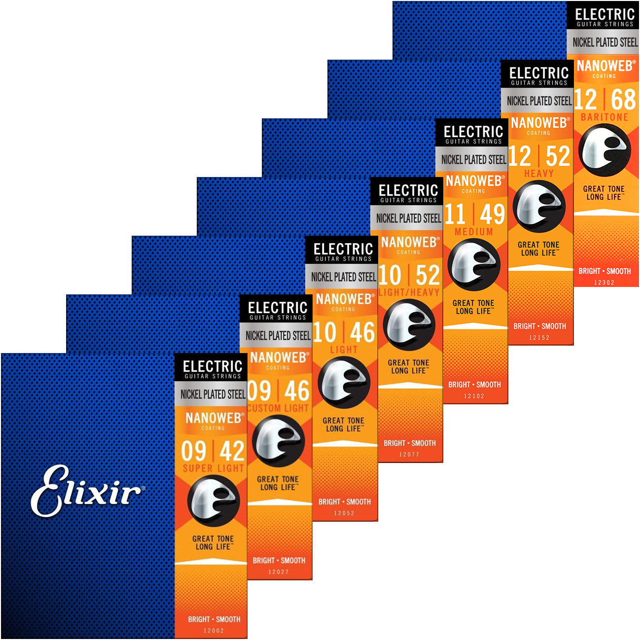 Elixir 電吉他弦薄膜 12002 12027 12052 12077 12102 12152