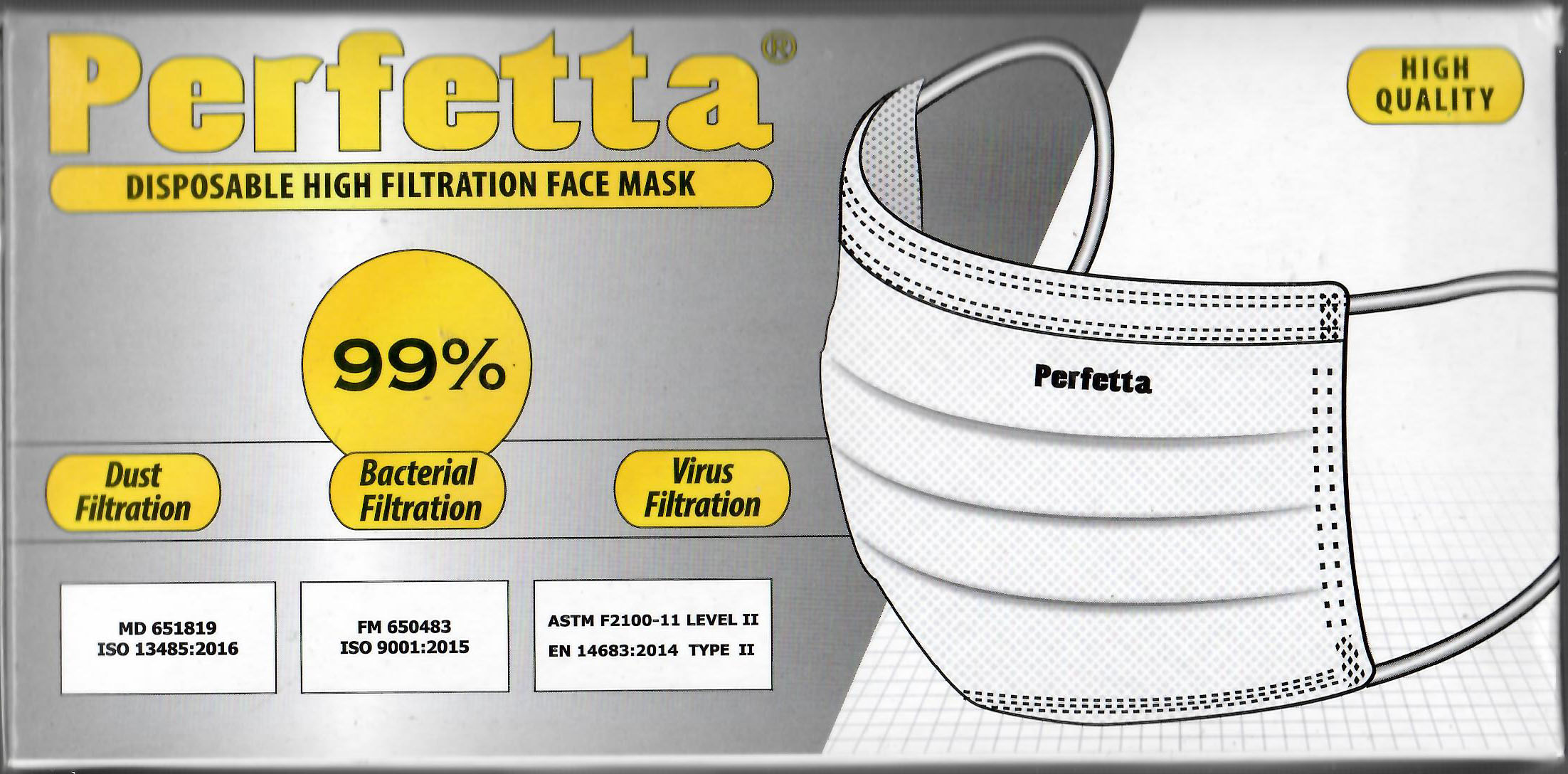 [現貨] 越南 Perfetta 成人口罩 50片/盒 PM2.5 BFE PFE VFE 99% 對應 正版