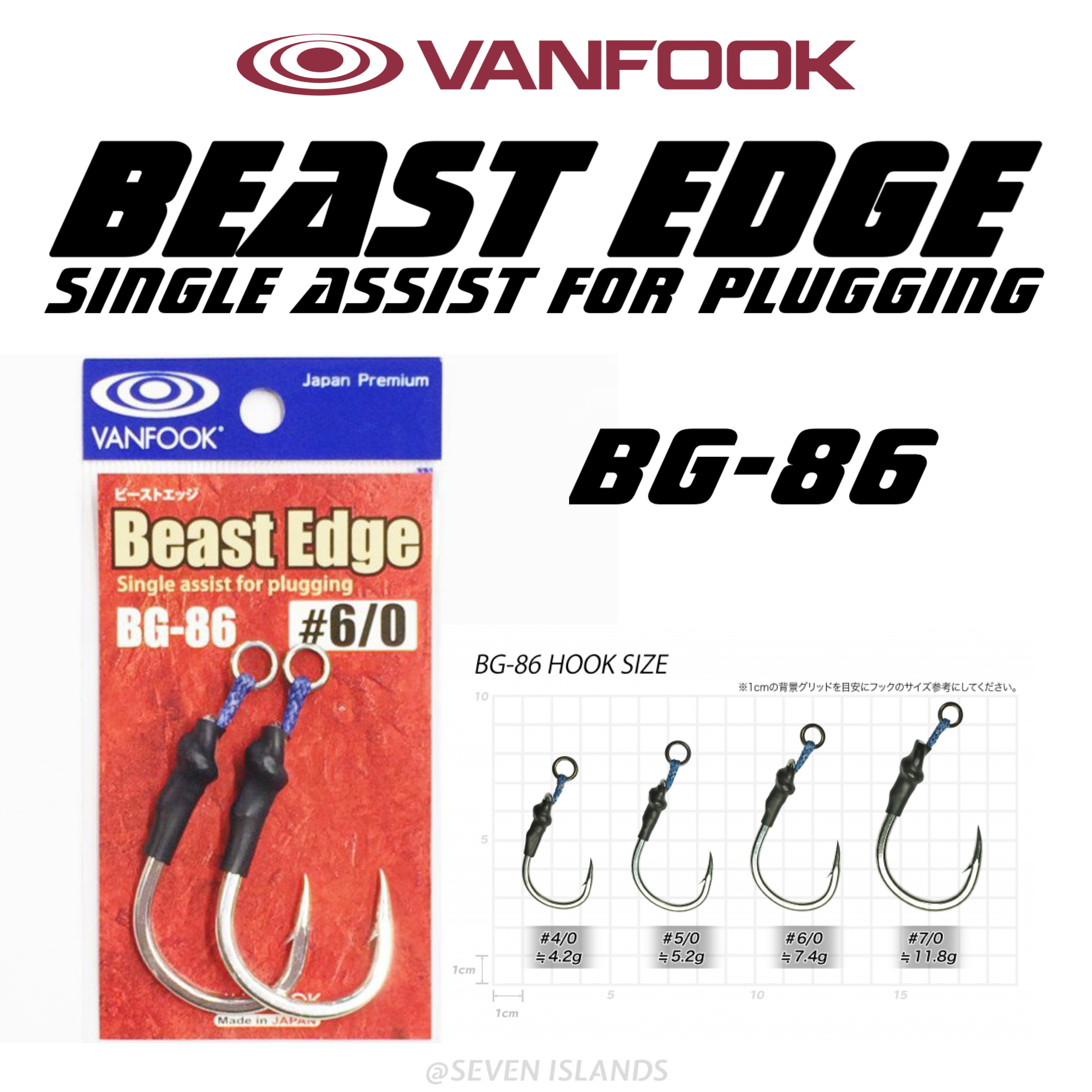 VANFOOK BEAST EDGE SINGLE ASSIST FOR PLUGGING BG-86