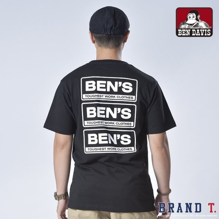 BEN DAVIS PLATE LOGO TEE 字體*BOX*LOGO*短袖*短T*猿人
