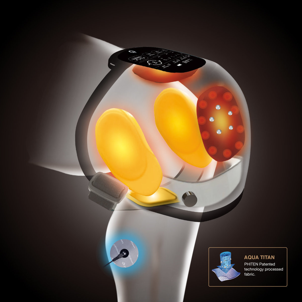 Phiten 膝部氣墊按摩器Pro《進階版》