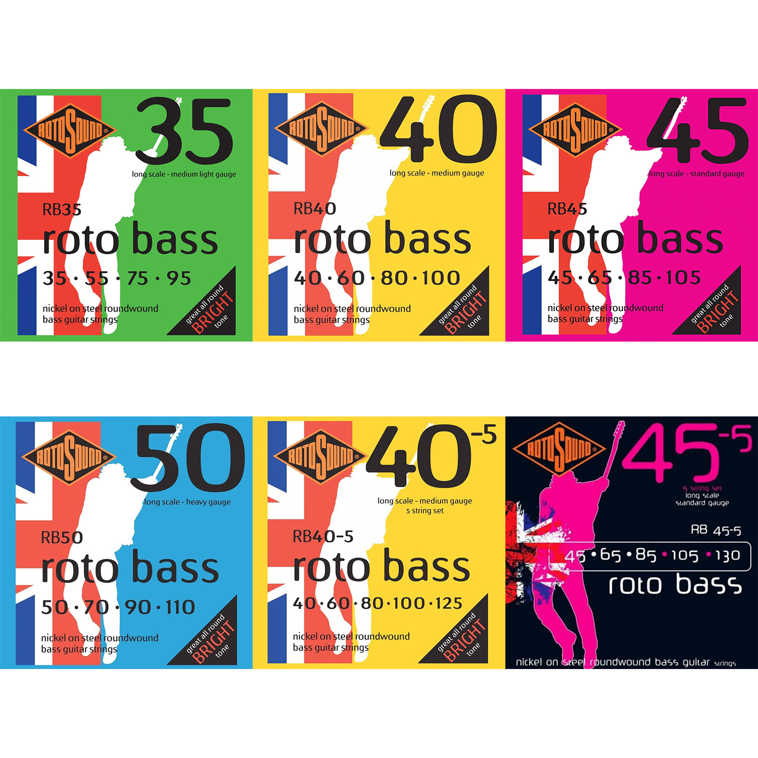 英國ROTOSOUND RB40 (40-100) 鎳弦 電貝斯弦 旋弦公司貨