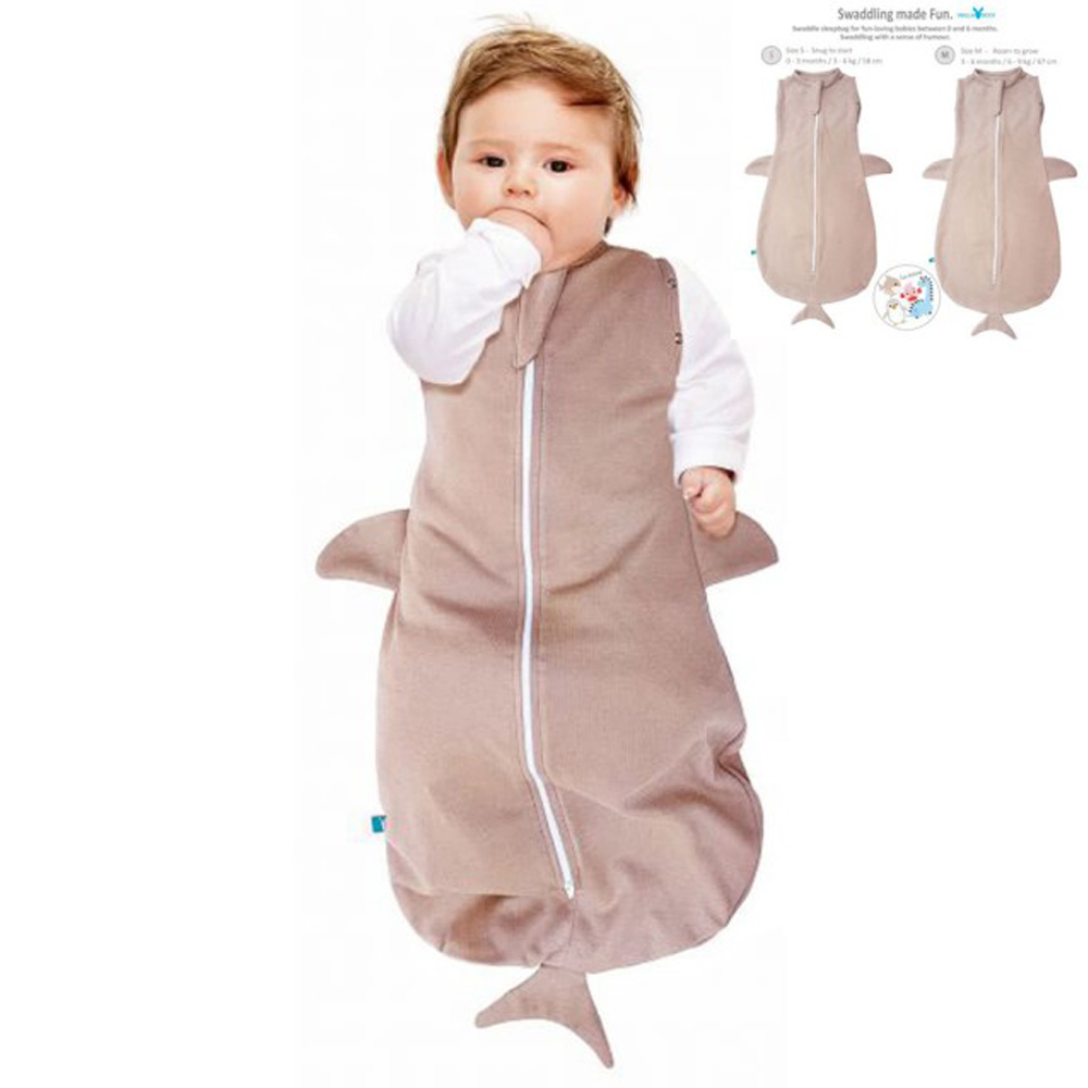 Wallaboo 2合1可愛動物包巾 小鯊魚