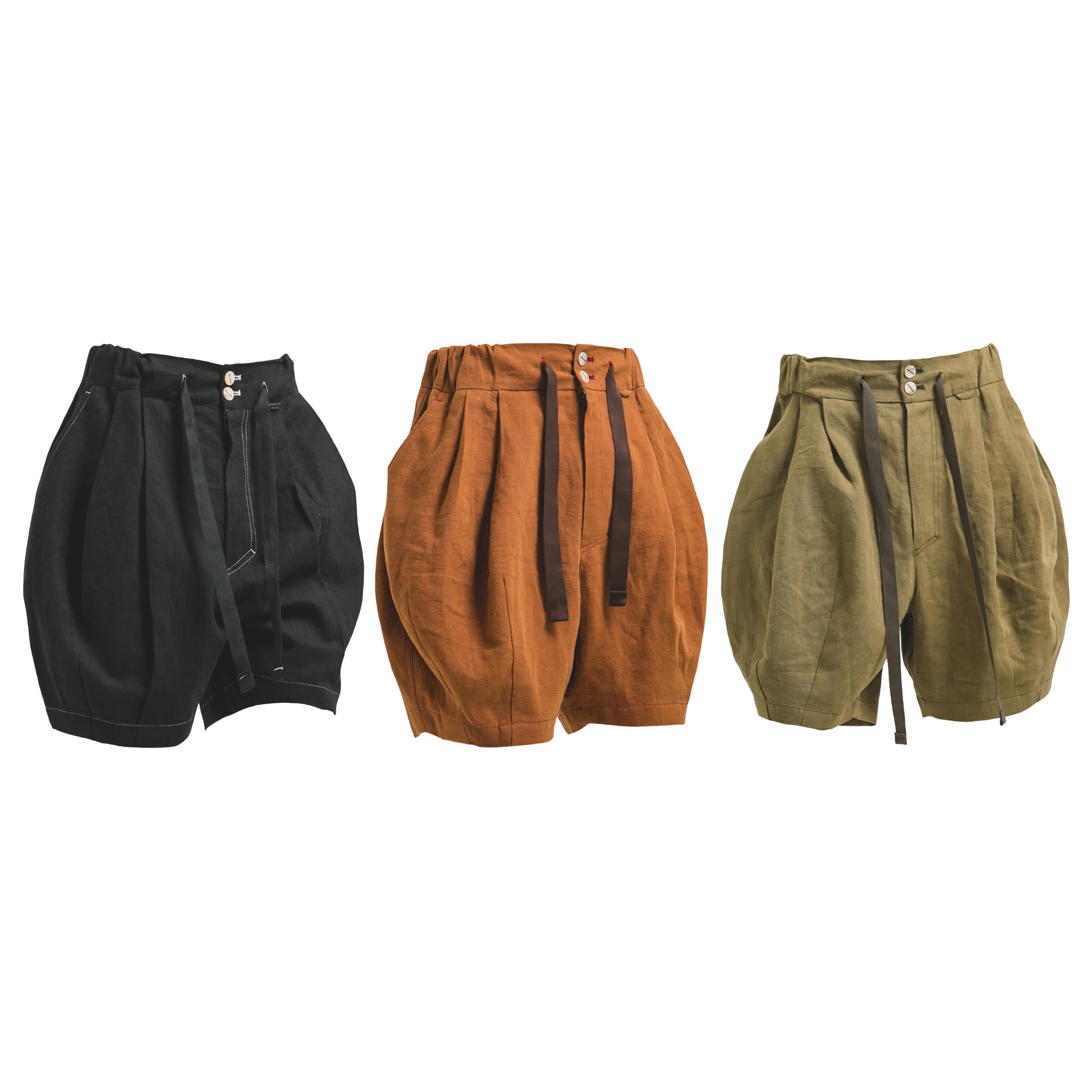 ANGLAN Linen Balloon Shorts
