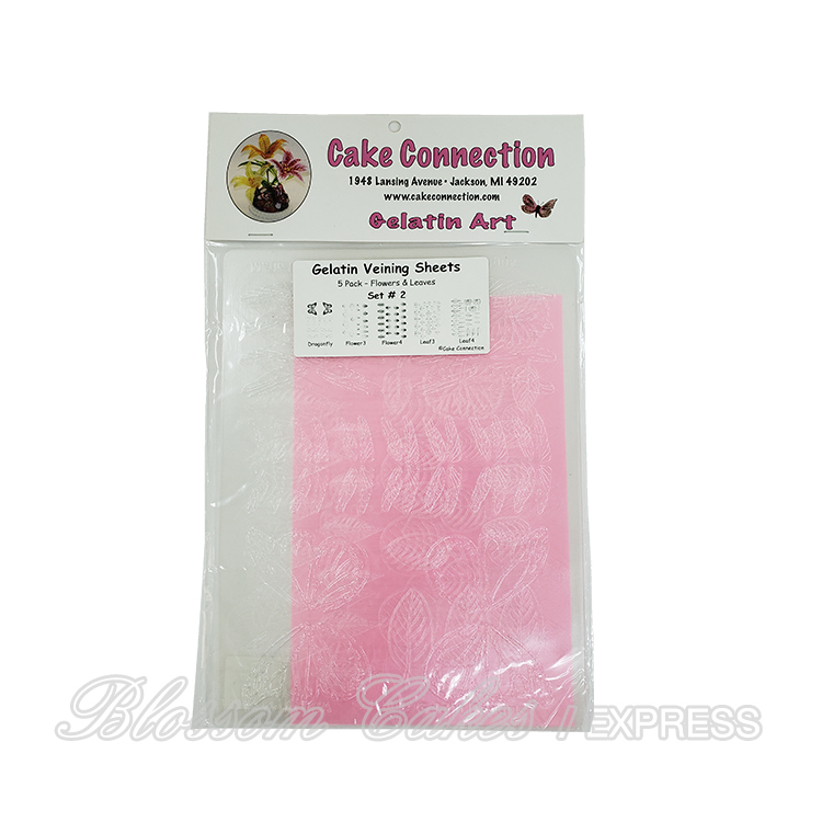 Gelatin Veining Sheets - Set #2, Set of 5