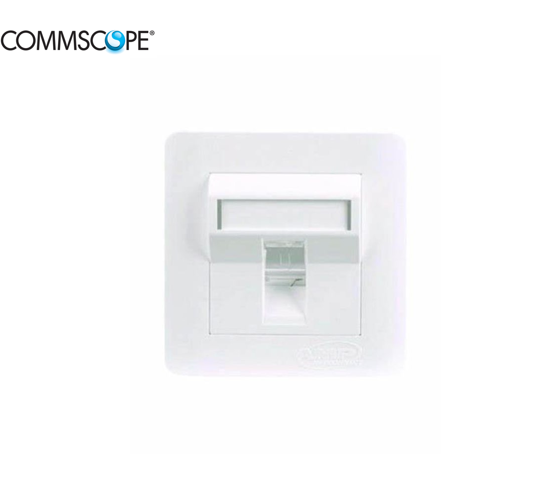 COMMSCOPE Shuttered Angled Faceplate