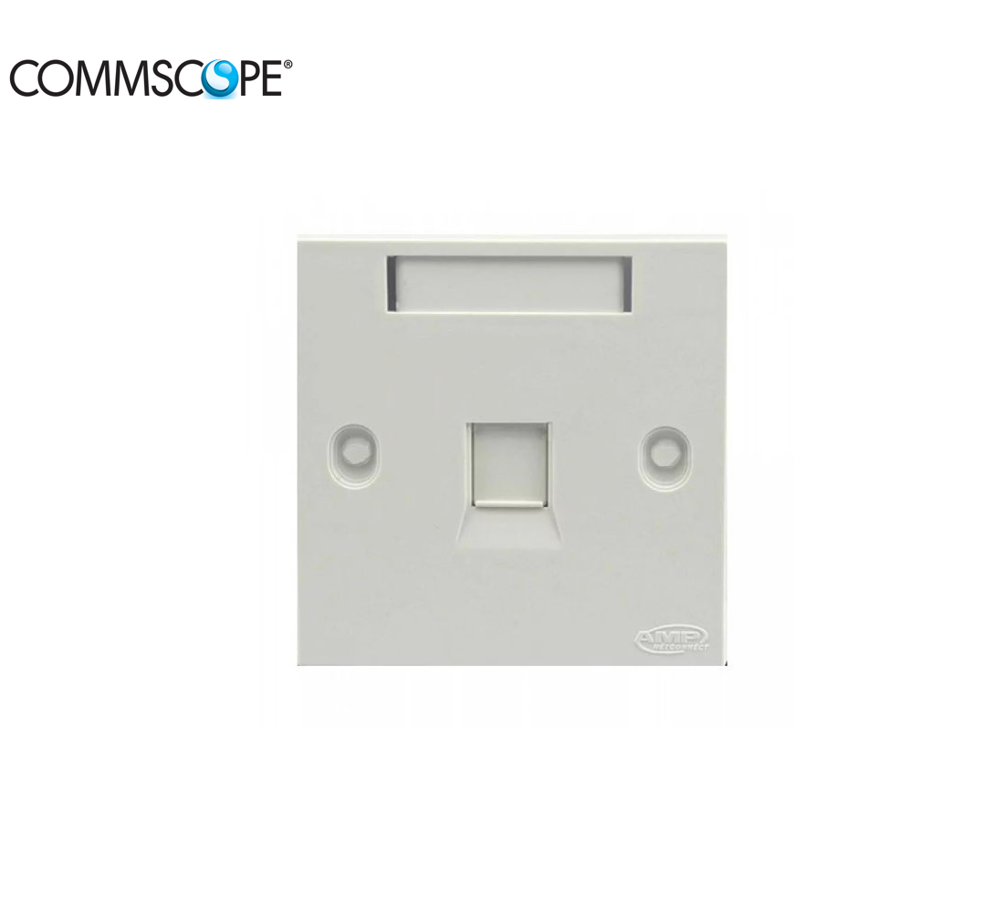 COMMSCOPE Shuttered Flat Faceplate