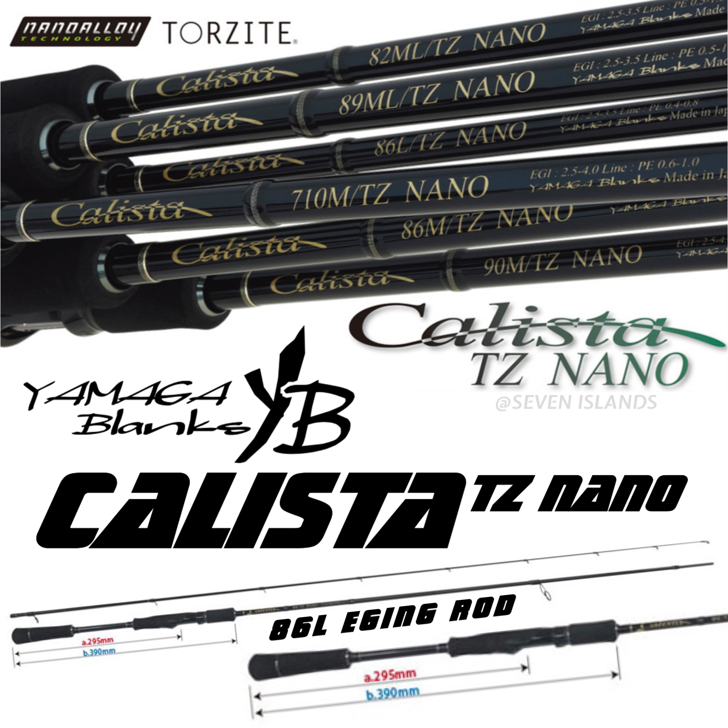 YAMAGA BLANKS CALISTA TZ NANO 86L EGING ROD