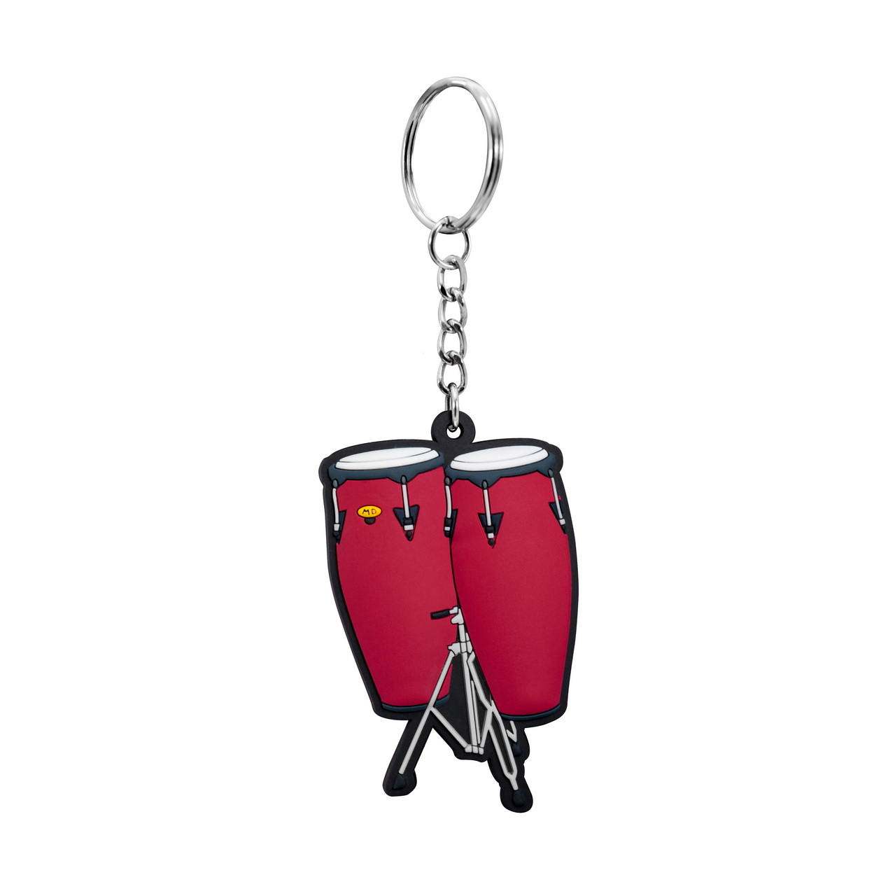 Conga Red 2D Music Key Chain