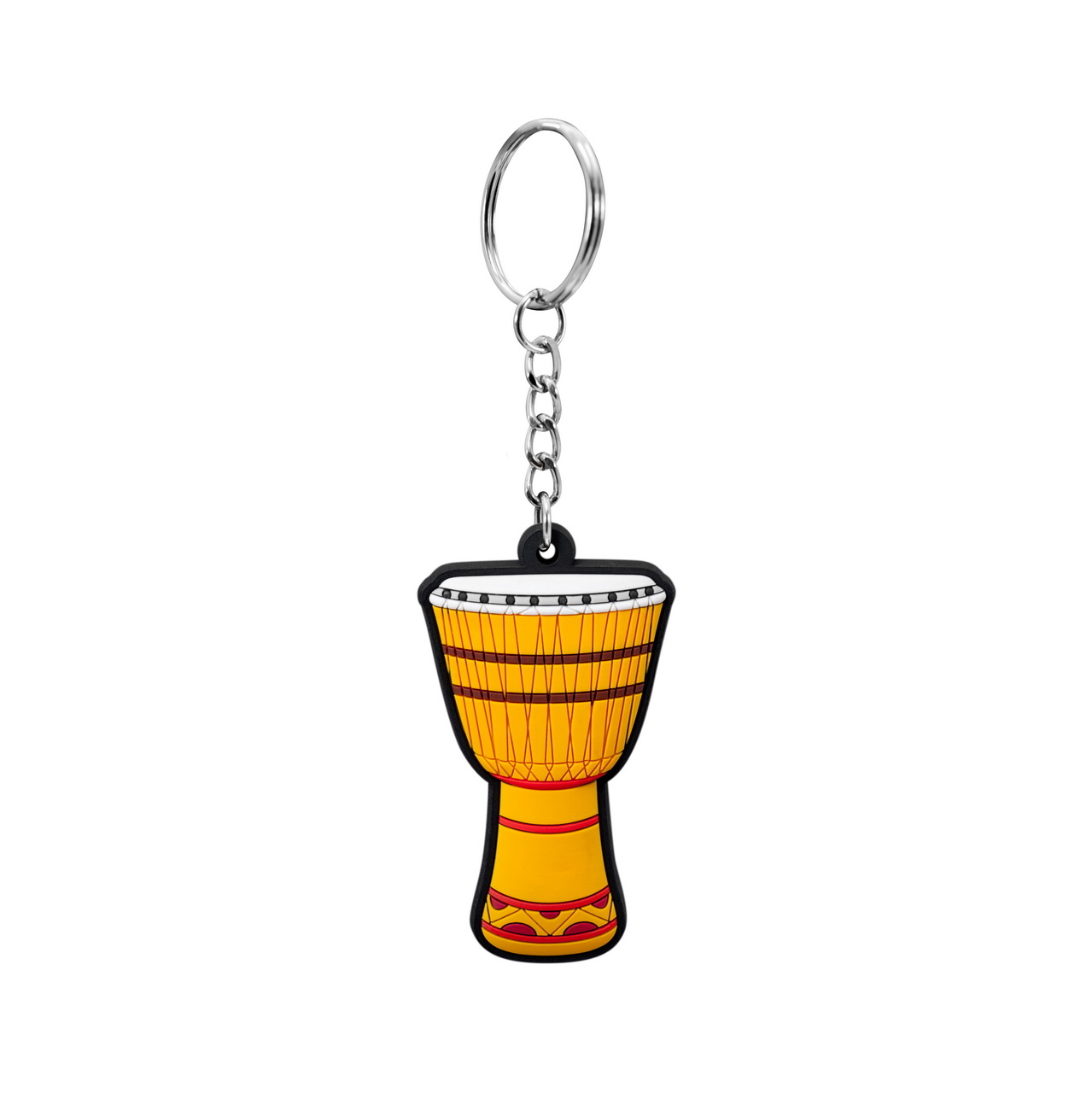 African Drum Yellow 2D Music Key Chain