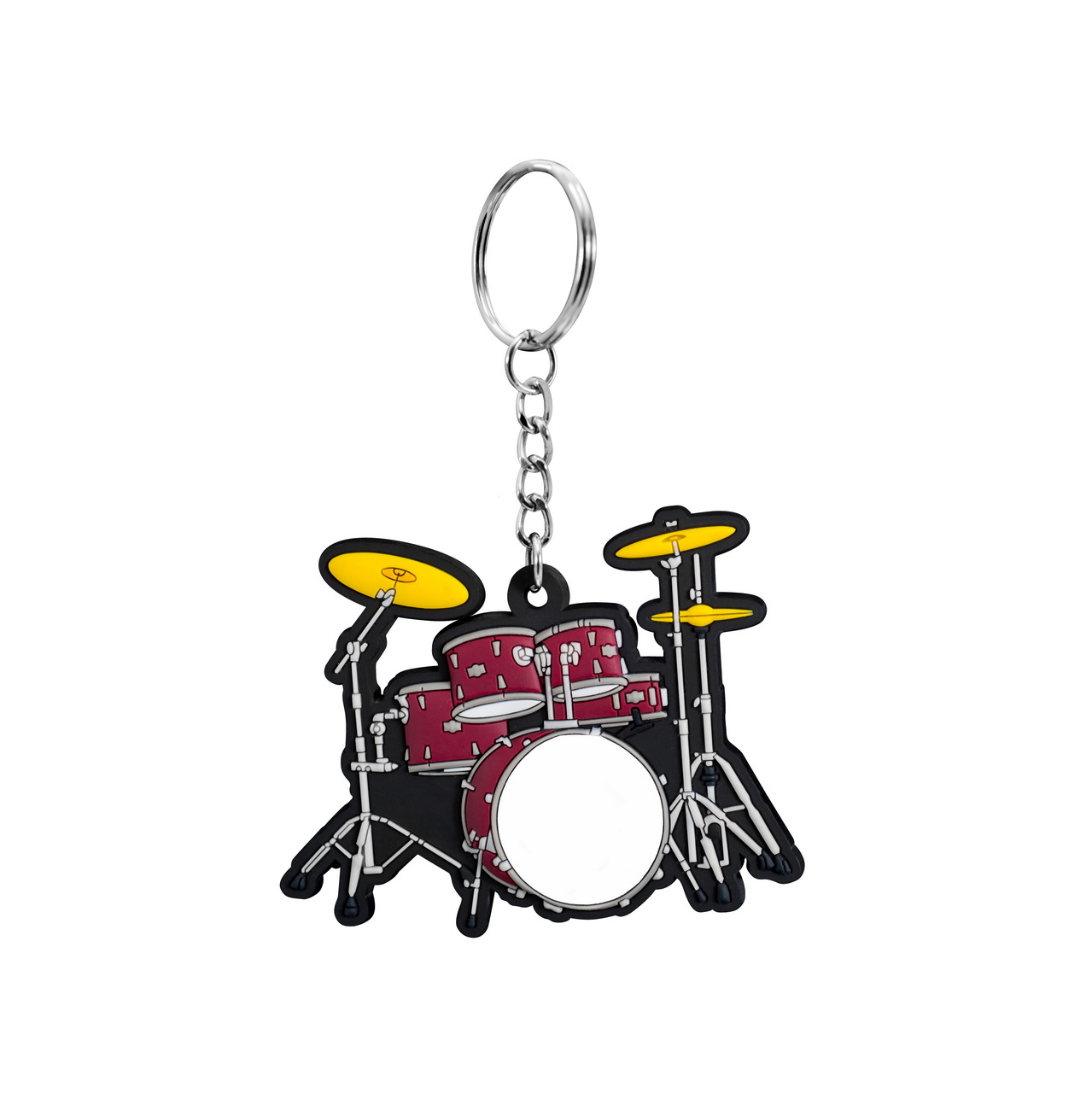 Drum Set Red 2D Music Key Chain
