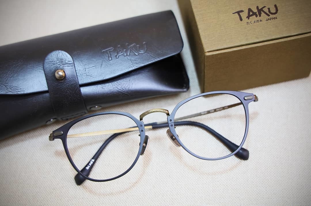 Taku 黑銅拚色鈦金屬眼鏡