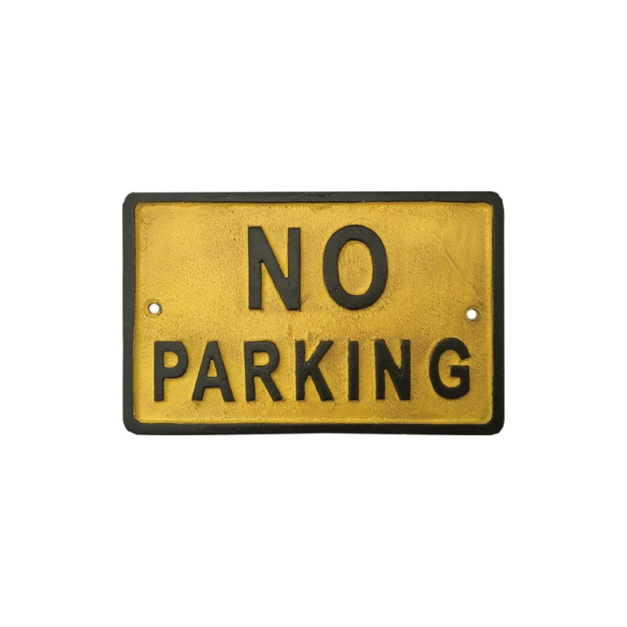 SLOWER Iron Plate 鑄鐵告示牌 - No Parking (大)