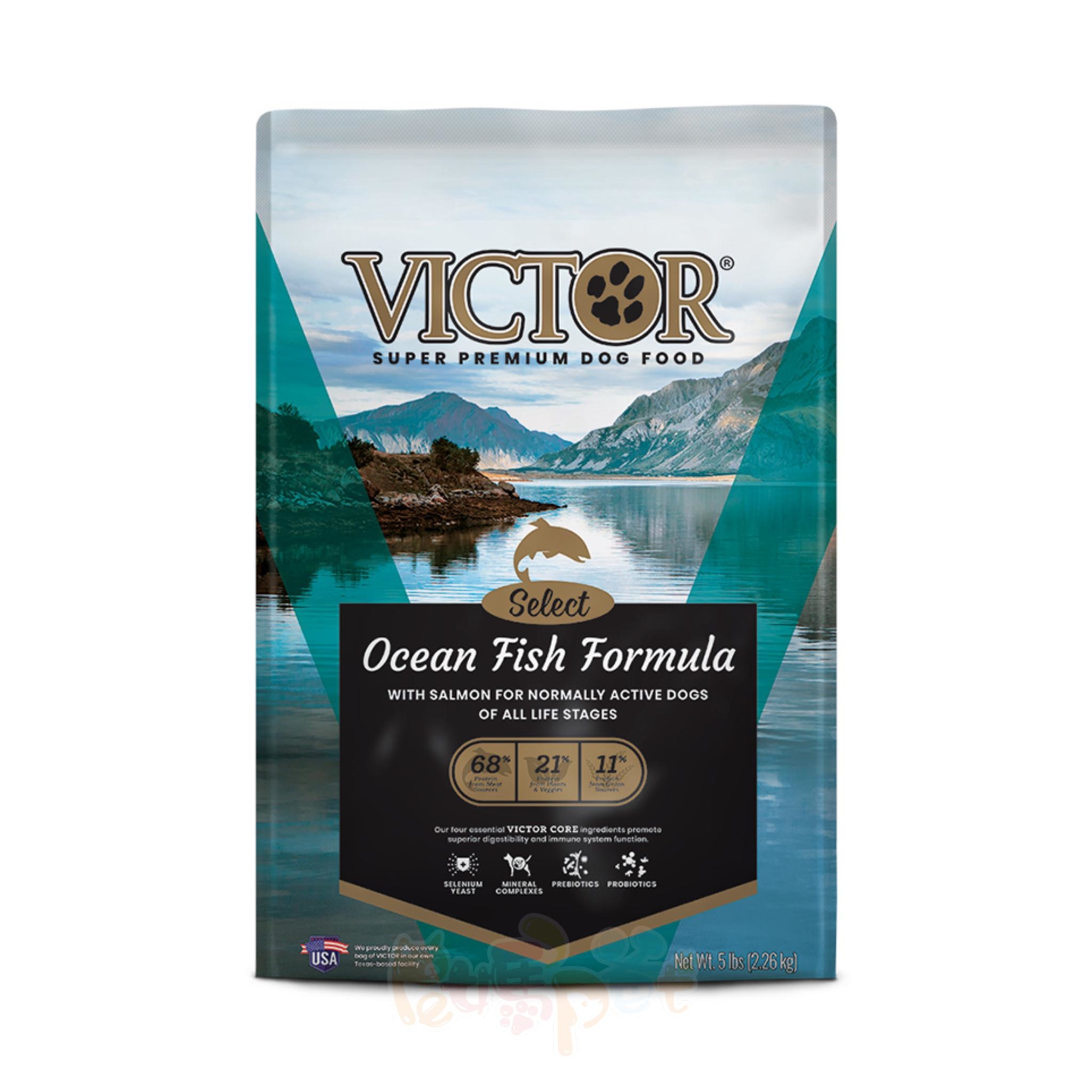 Victor 狗乾糧 - 海魚三文魚全犬配方 (防敏美毛) 40LB