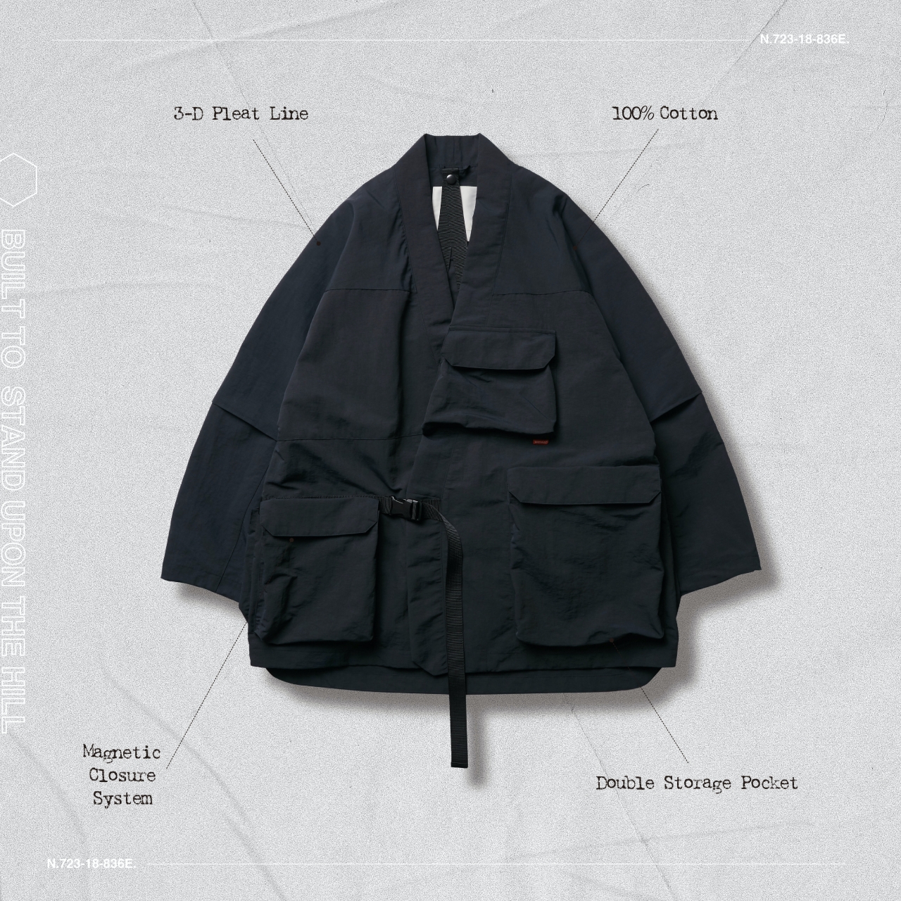 GOOPiMADE® VT-04 Utility Jinbei Jacket - Dark Navy