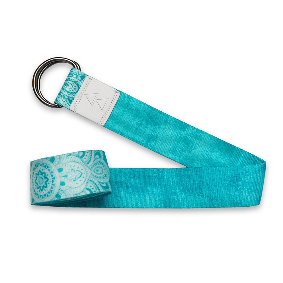 【Yoga Design Lab】Yoga Straps生態印花瑜珈繩 - Mandala Turquoise