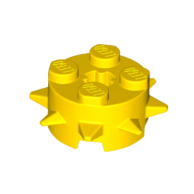 LEGO零件 圓形磚 2x2 27266 黃色 6215043