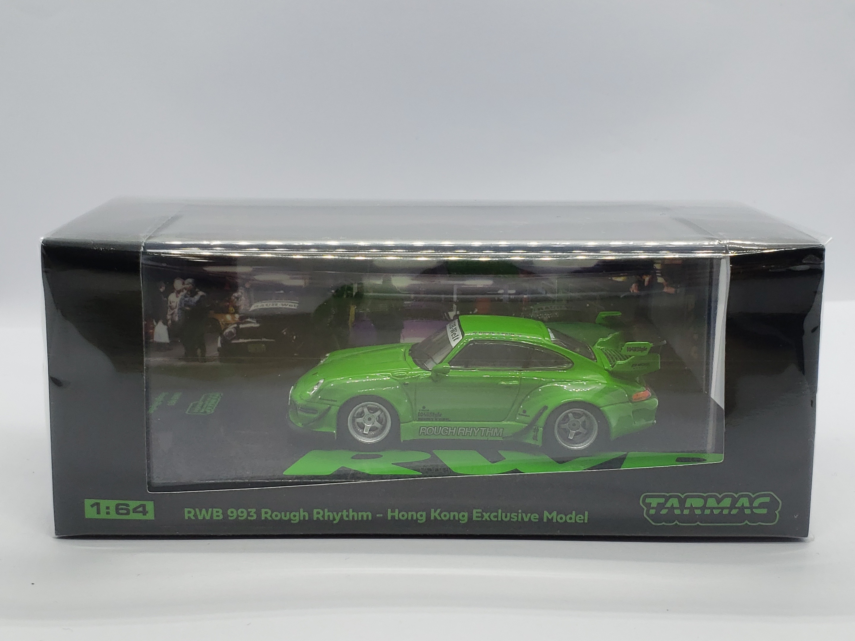 Tarmac Works 1/64 RWB 993 Rough Rhythm Hong Kong Exclus