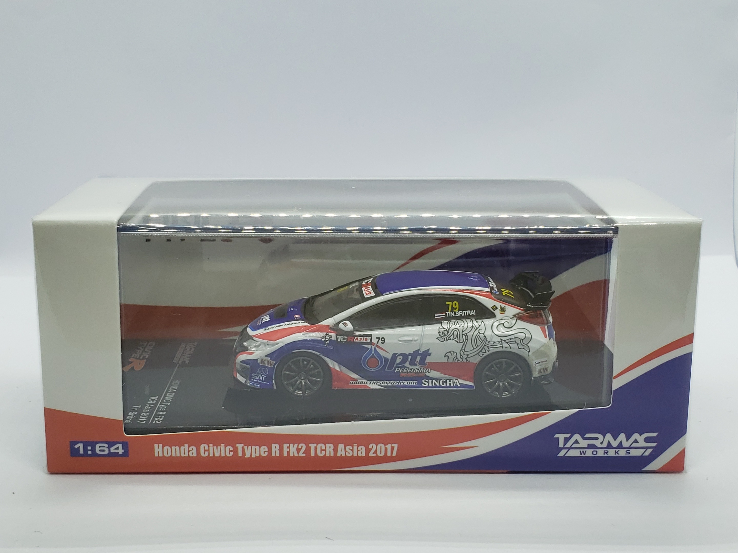 Tarmac Works 1/64 Honda Civic Type R FK2 TCR Asia 2017