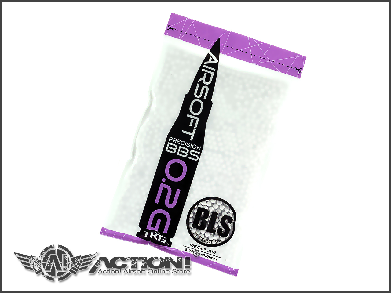 BLS - 超精密研磨BB彈 標準彈 0.2g 1kg裝 (白色)
